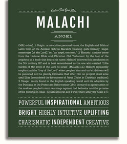 Malachi | Name Art Print – Name Stories