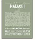Malachi | Name Art Print – Name Stories