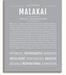 Malakai | Name Art Print – Name Stories