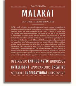 Malakai | Name Art Print – Name Stories
