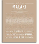Malaki | Name Art Print – Name Stories