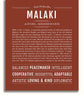 Malaki | Name Art Print – Name Stories