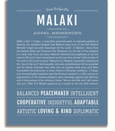 Malaki Personalized Name Meaning Art Prints – Name Stories