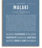 Malaki | Name Art Print – Name Stories