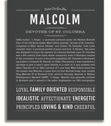 Malcolm | Name Art Print – Name Stories
