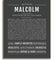 Malcolm | Name Art Print – Name Stories