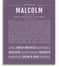 Malcolm Personalized Name Meaning Art Prints – Name Stories