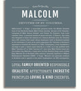 Malcolm Personalized Name Meaning Art Prints – Name Stories