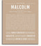 Malcolm | Name Art Print – Name Stories