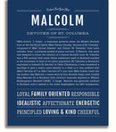 Malcolm | Name Art Print – Name Stories