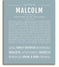 Malcolm Personalized Name Meaning Art Prints – Name Stories