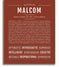 Malcom Personalized Name Meaning Art Prints – Name Stories