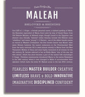 Maleah | Name Art Print – Name Stories