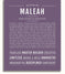 Maleah Personalized Name Meaning Art Prints – Name Stories