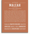 Maleah | Name Art Print – Name Stories