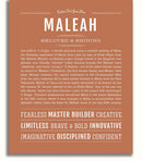 Maleah Personalized Name Meaning Art Prints – Name Stories