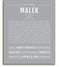 Malek Personalized Name Meaning Art Prints – Name Stories