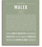 Malek Personalized Name Meaning Art Prints – Name Stories