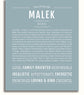 Malek Personalized Name Meaning Art Prints – Name Stories