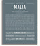 Malia | Name Art Print – Name Stories