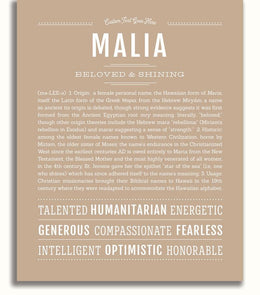 Malia | Name Art Print – Name Stories