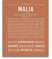 Malia | Name Art Print – Name Stories