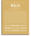 Malia | Name Art Print – Name Stories
