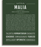 Malia | Name Art Print – Name Stories
