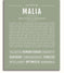 Malia | Name Art Print – Name Stories