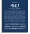 Malia | Name Art Print – Name Stories