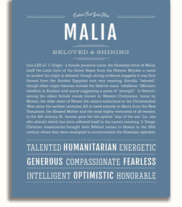 Malia | Name Art Print – Name Stories
