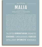 Malia | Name Art Print – Name Stories