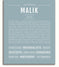 Malik Personalized Name Meaning Art Prints – Name Stories
