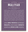 Maliyah | Name Art Print – Name Stories