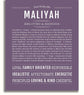 Maliyah | Name Art Print – Name Stories