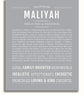 Maliyah | Name Art Print – Name Stories