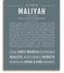 Maliyah | Name Art Print – Name Stories