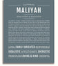 Maliyah | Name Art Print – Name Stories
