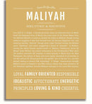 Maliyah | Name Art Print – Name Stories