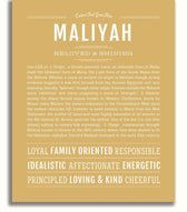 Maliyah | Name Art Print – Name Stories