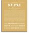 Maliyah | Name Art Print – Name Stories