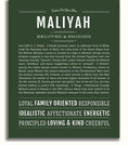Maliyah Personalized Name Meaning Art Prints – Name Stories