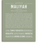 Maliyah | Name Art Print – Name Stories