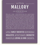 Mallory | Name Art Print – Name Stories