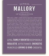 Mallory | Name Art Print – Name Stories