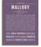 Mallory | Name Art Print – Name Stories