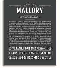 Mallory | Name Art Print – Name Stories