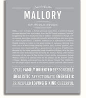 Mallory | Name Art Print – Name Stories