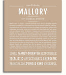 Mallory | Name Art Print – Name Stories