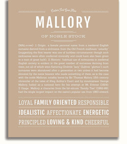 Mallory | Name Art Print – Name Stories